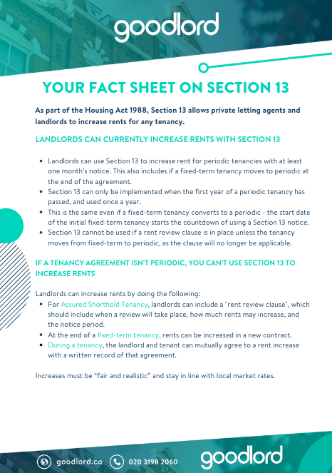 INFOSHEET: Your Fact Sheet on Section 13 Rent Increases