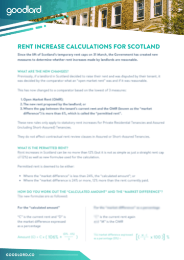 INFOSHEET: Rent Increase Calculations in Scotland