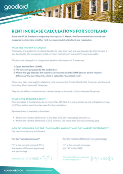 INFOSHEET: Rent Increase Calculations in Scotland