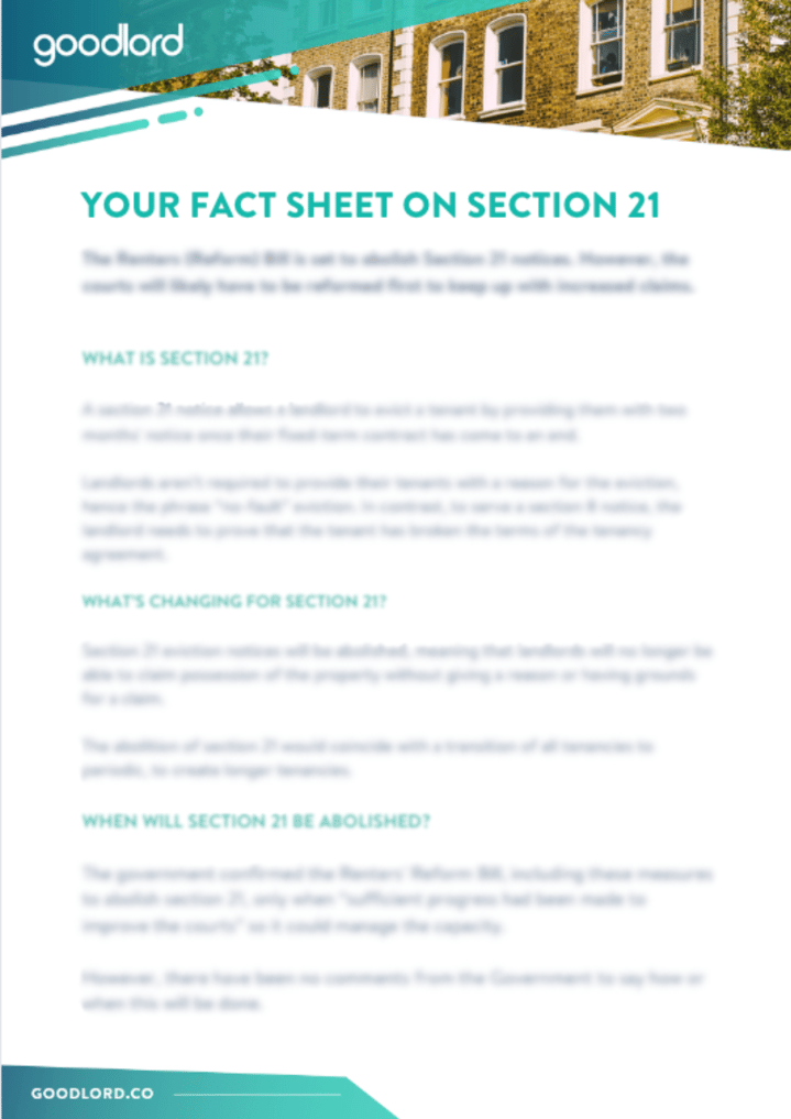 INFOSHEET: Your fact sheet on Section 21